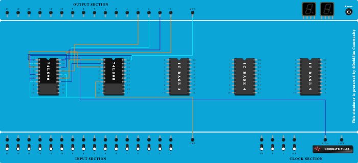 MOD 6 IC 7490 by Soham Mane | DeldSim - Online Electronics Simulator